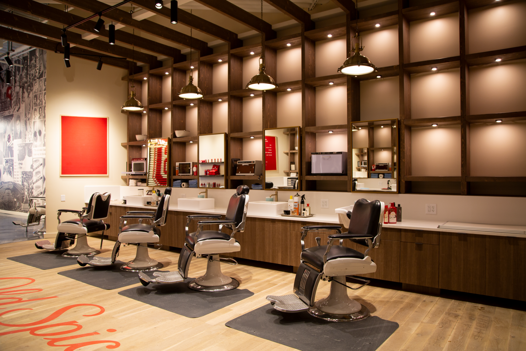 Take a Look Inside the First-Ever Old Spice Barbershop