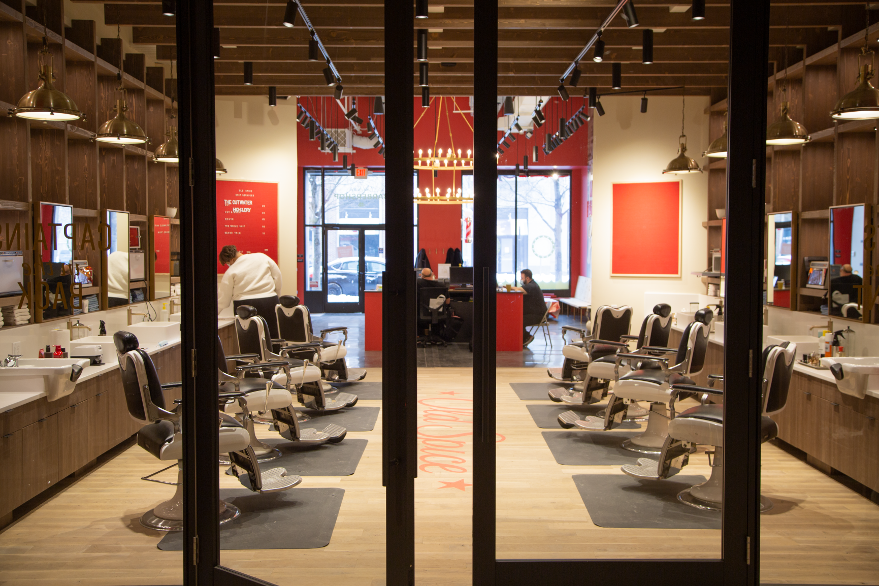 Take a Look Inside the First-Ever Old Spice Barbershop