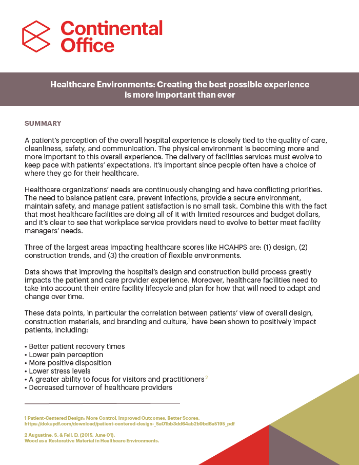 Download Your FREE Healthcare Environments White Paper